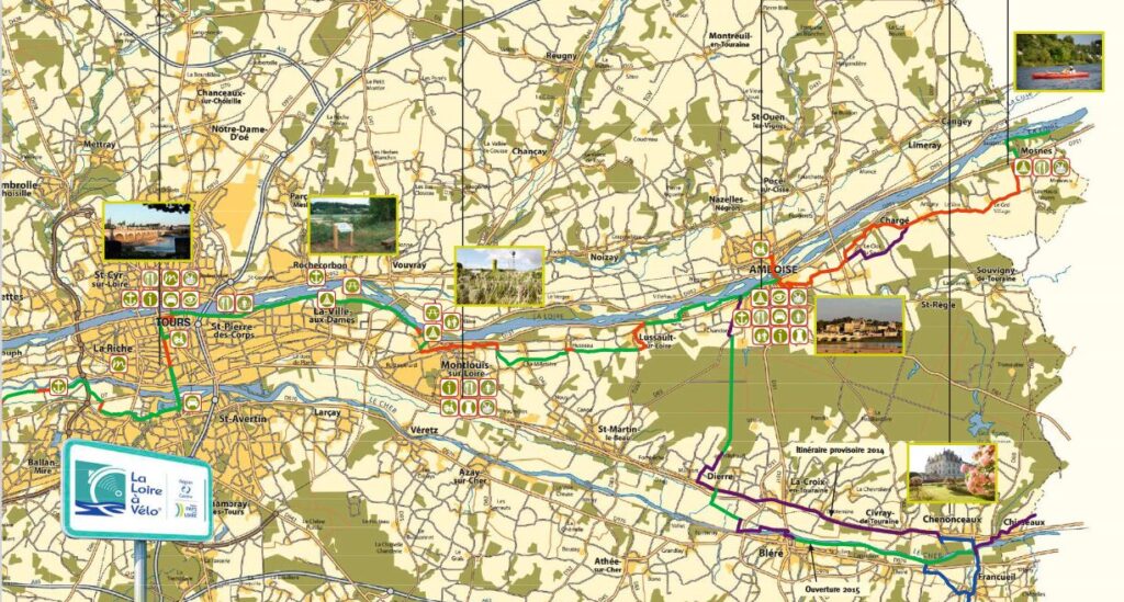 Itinéraires cyclables à Amboise - Cartes et Parcours à Vélo